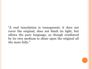 The Task of the Translator | PDF