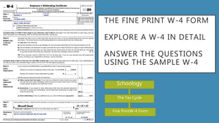 The tax cycle w-4 form | PPTX