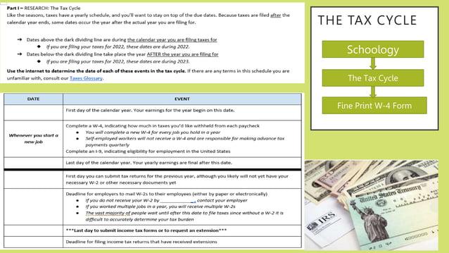 The Tax Cycle - W-4 Form.pptx