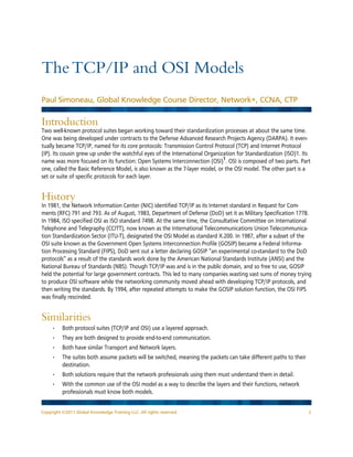 The TCP/IP and OSI models | PDF