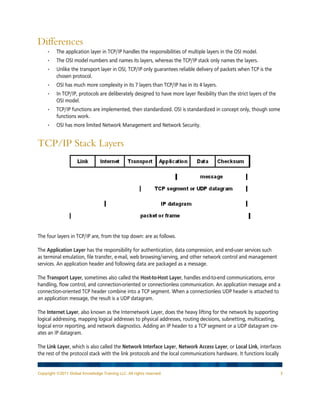 The TCP/IP and OSI models | PDF
