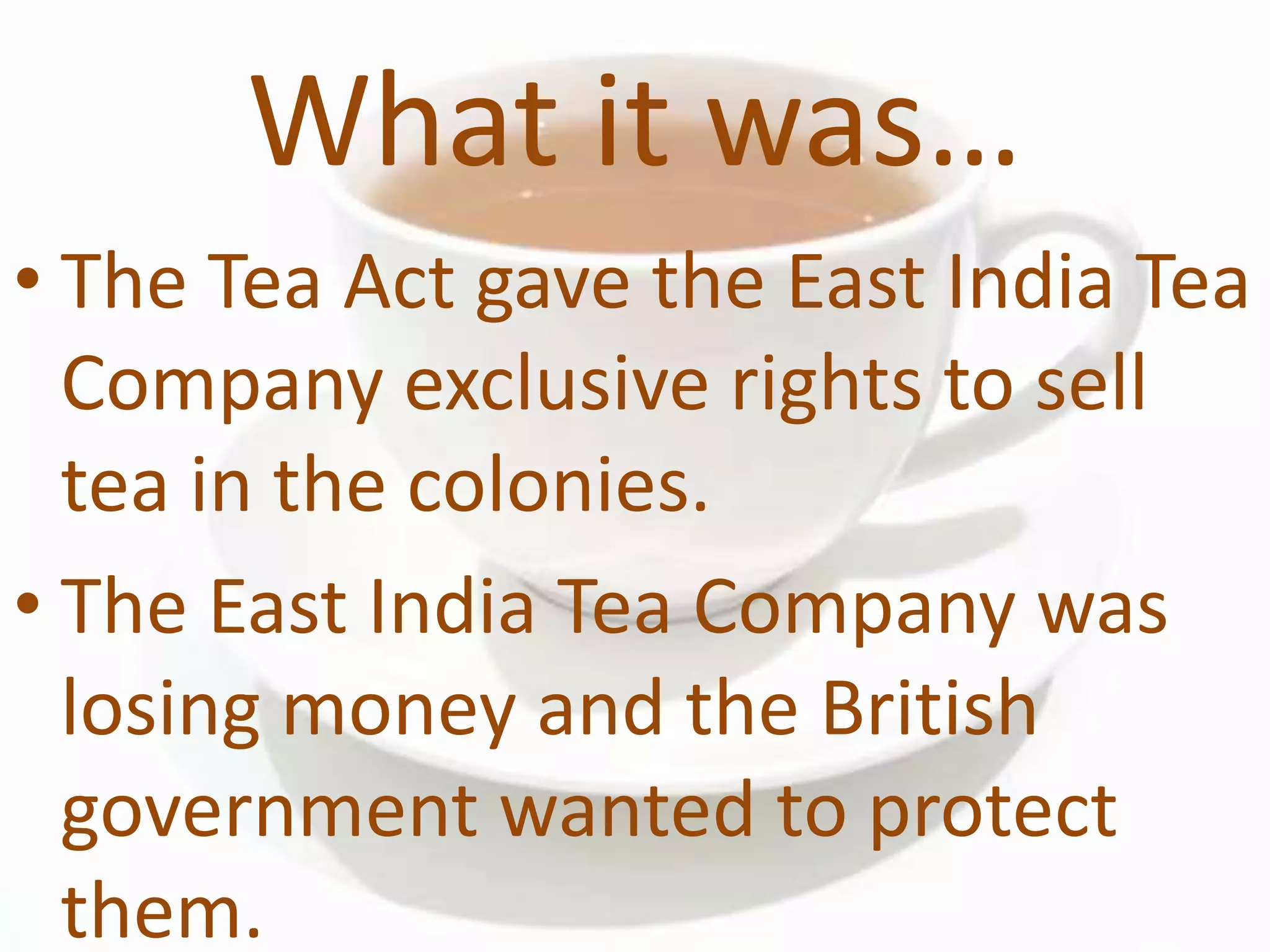 The tea act | PPTX