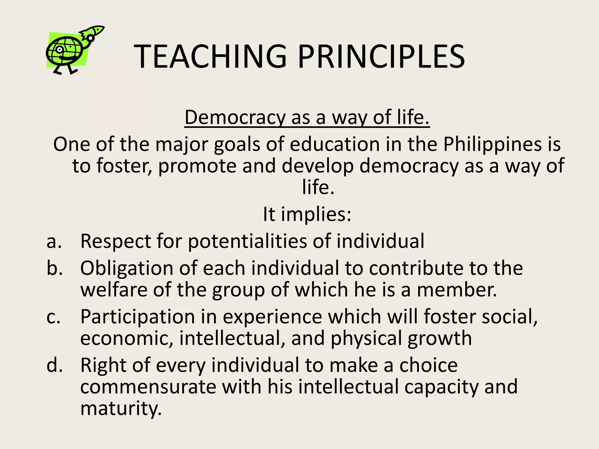 Principles of Teaching | PPTX | Education