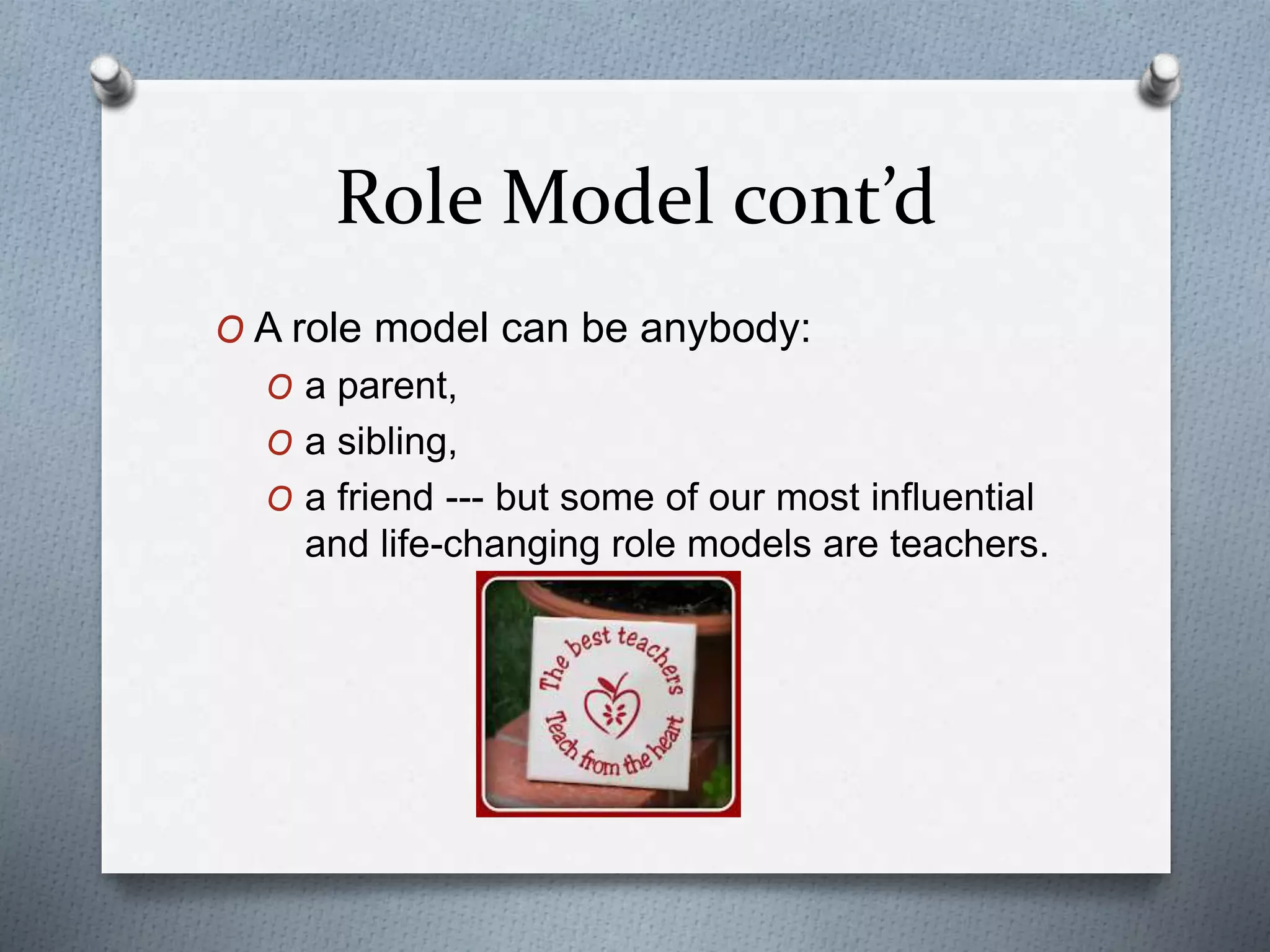 The teacher as a role model | PPTX