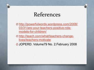 The teacher as a role model | PPTX