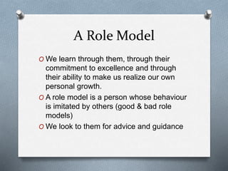 The teacher as a role model | PPTX