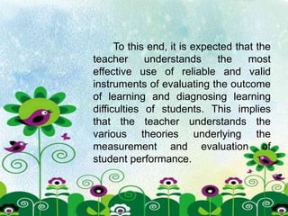 The Teacher as Evaluator of Student Learning | PPTX