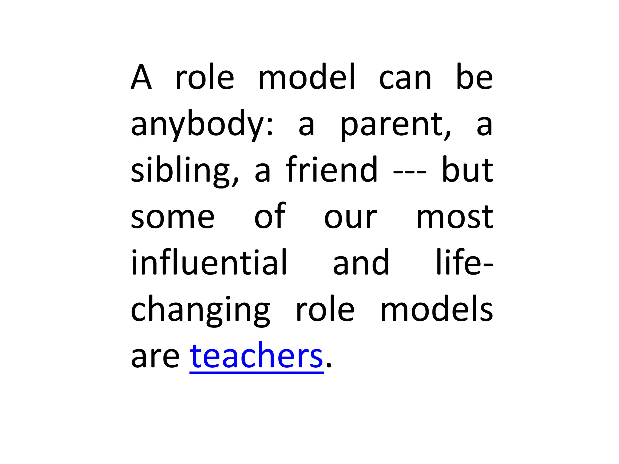 The teacher as model | PPTX