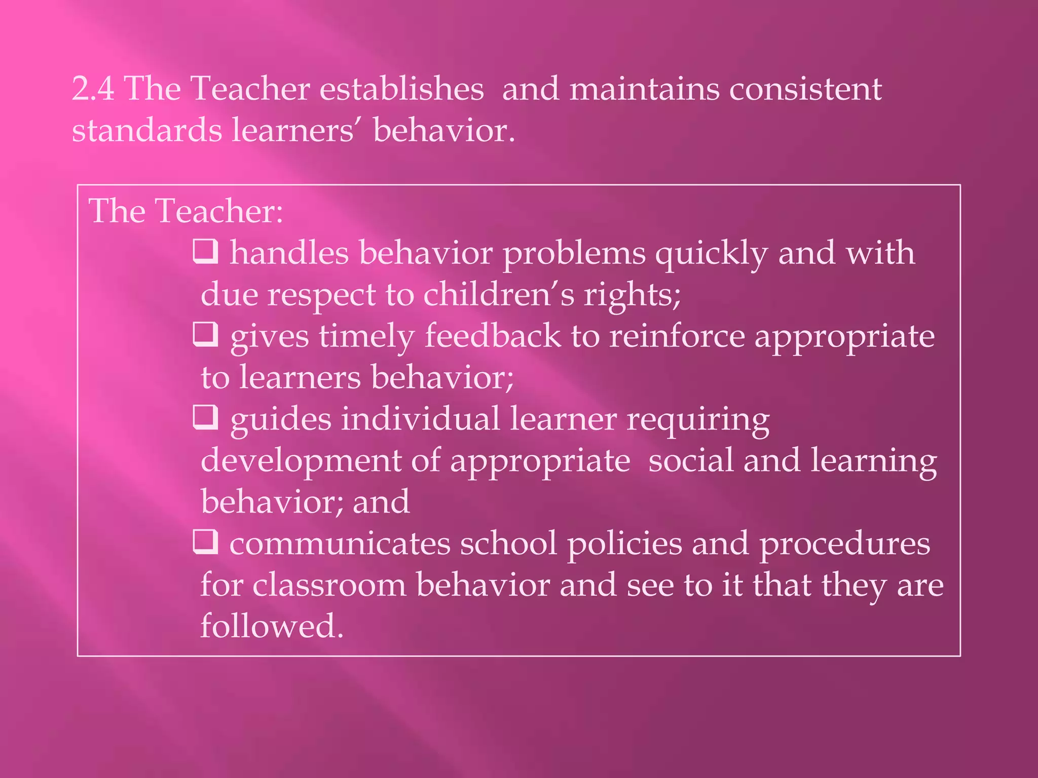 The teacher in the classroom and community | PPTX