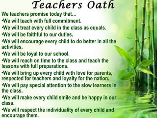 The teacher role and expectation | PPT