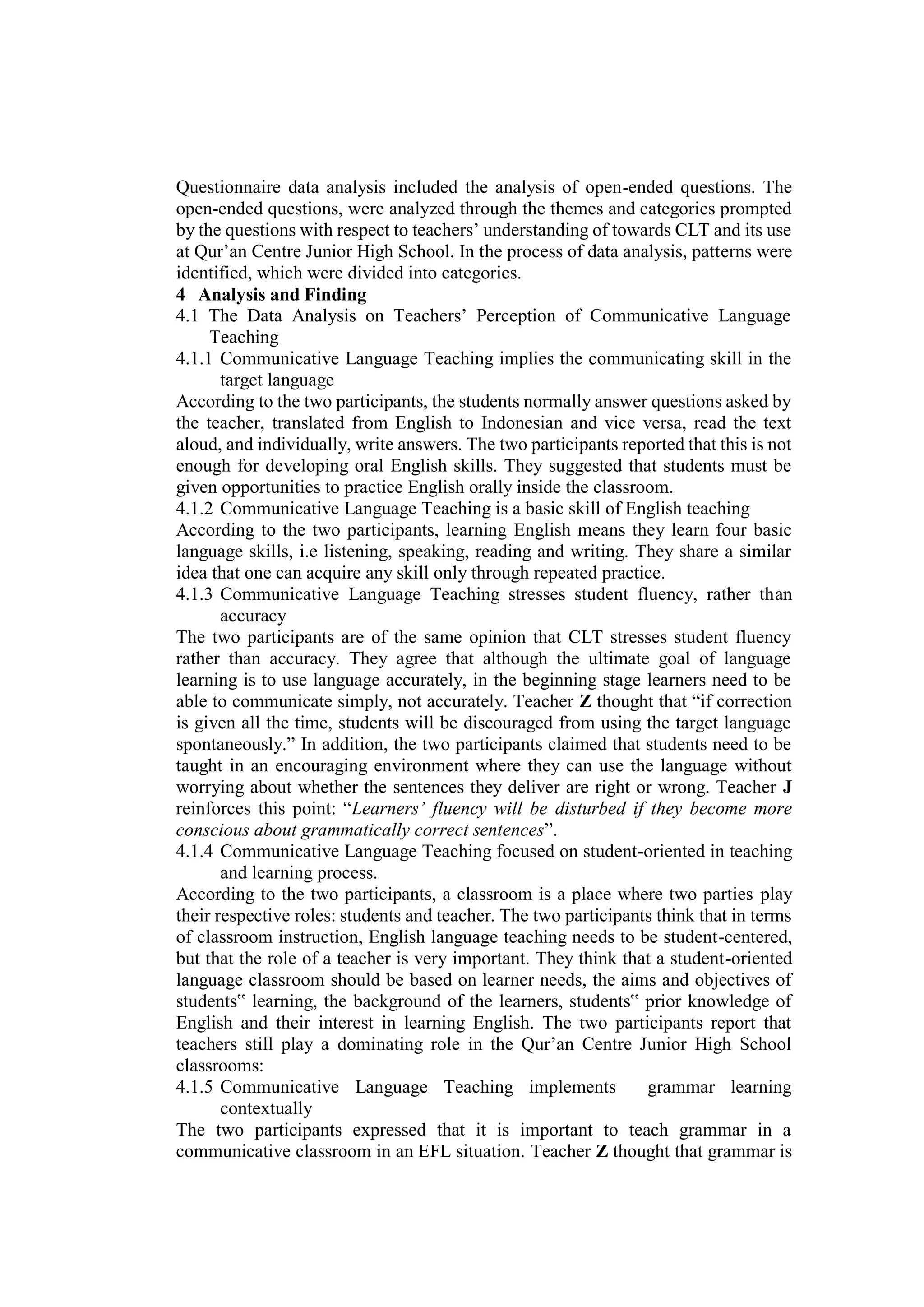 The teachers perceptions | PDF