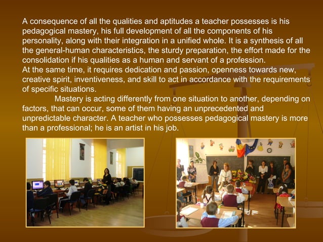 The teacher’s personality | PPT | Professional School | Postgraduate ...