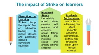 The topic about an issue is the teachers strike | PPT