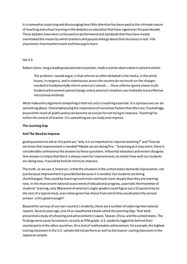 The teaching gap | DOCX | Educational Assessment | Education