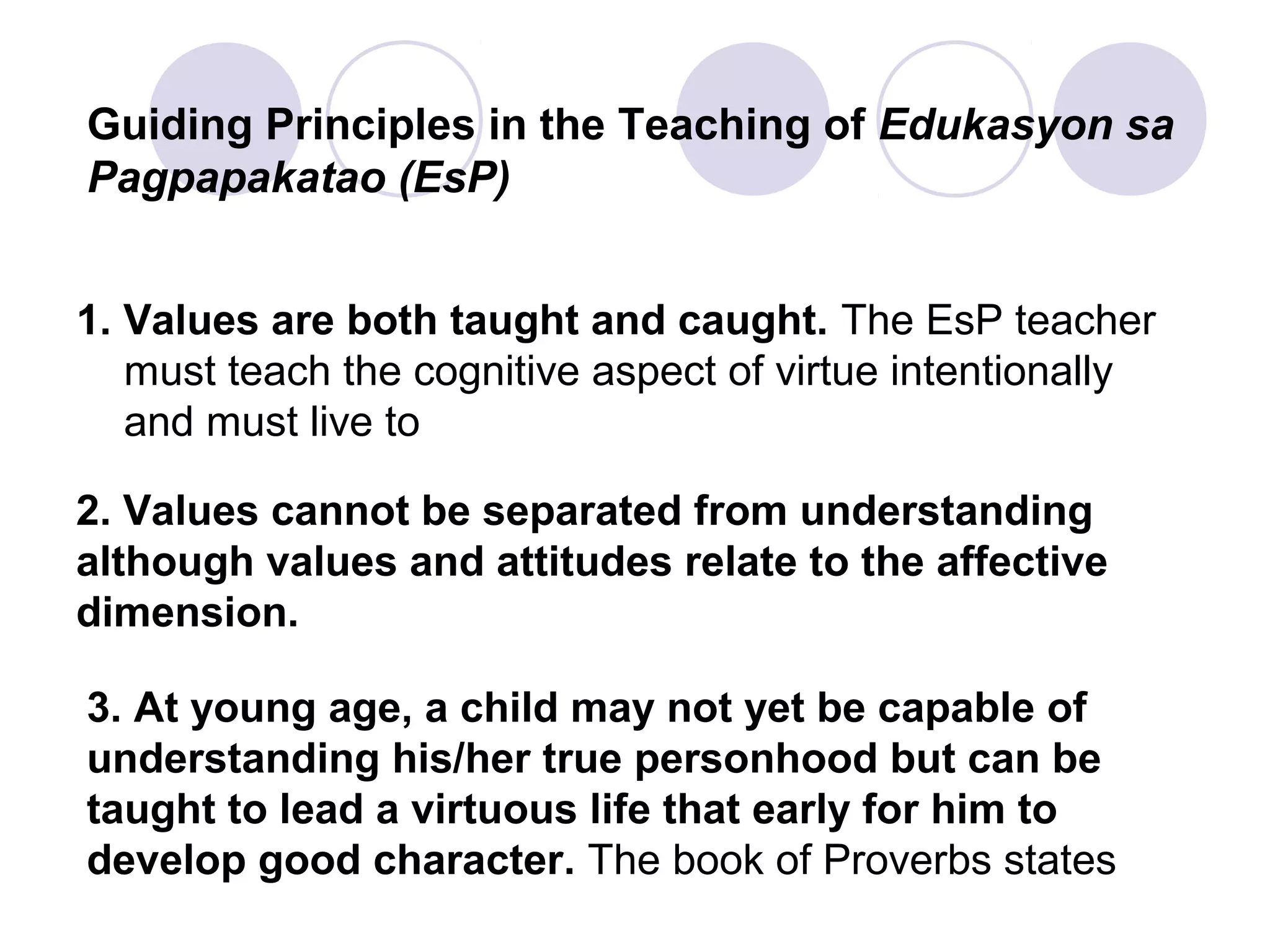 The teaching of edukasyon sa pagpapakatao | PPT