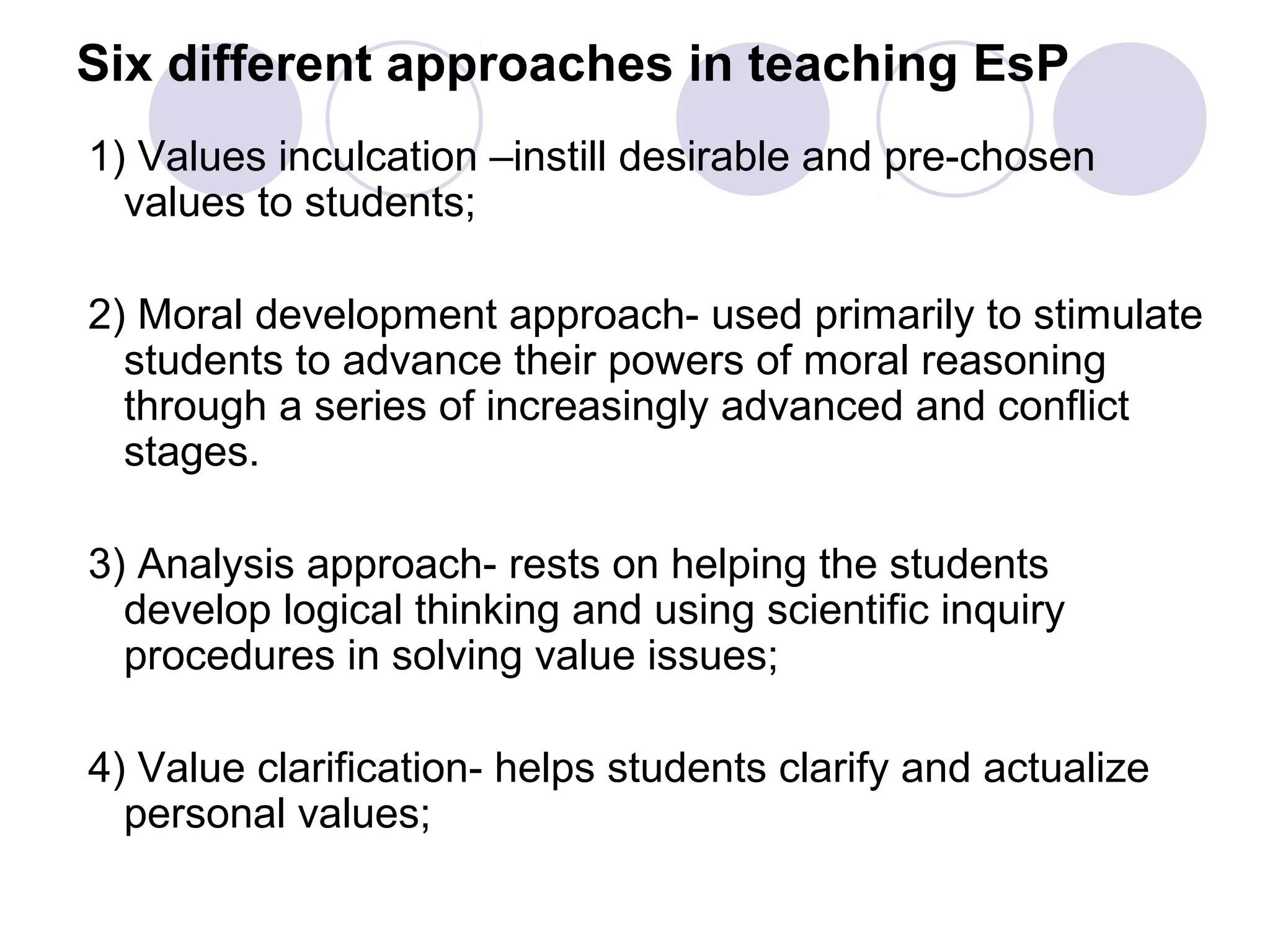 The teaching of edukasyon sa pagpapakatao | PPT