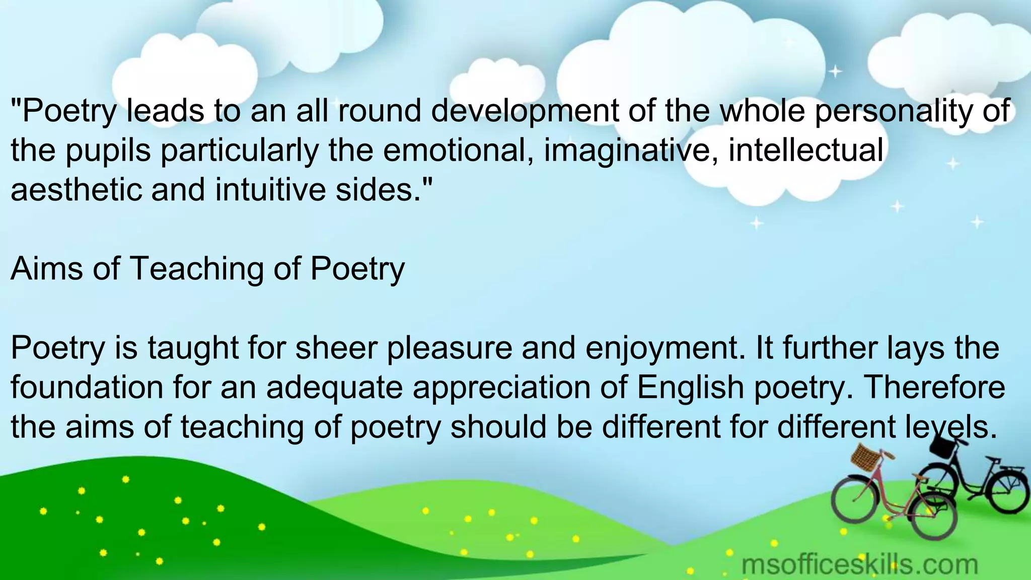 The teaching of English Poetry .pptx