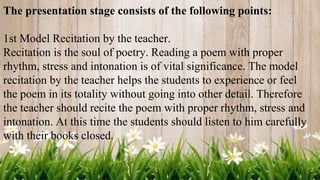 The teaching of English Poetry .pptx