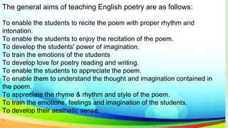 The teaching of English Poetry .pptx
