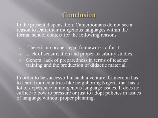 The teaching of indigenous languages in cameroon basic kiwoh | PDF