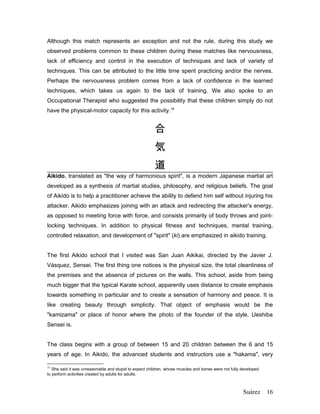 The teaching of karate do and aikido during childhood | DOC