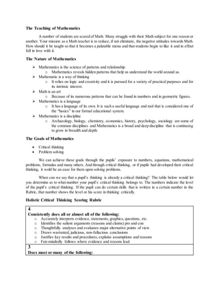 The Teaching of Mathematics | DOCX