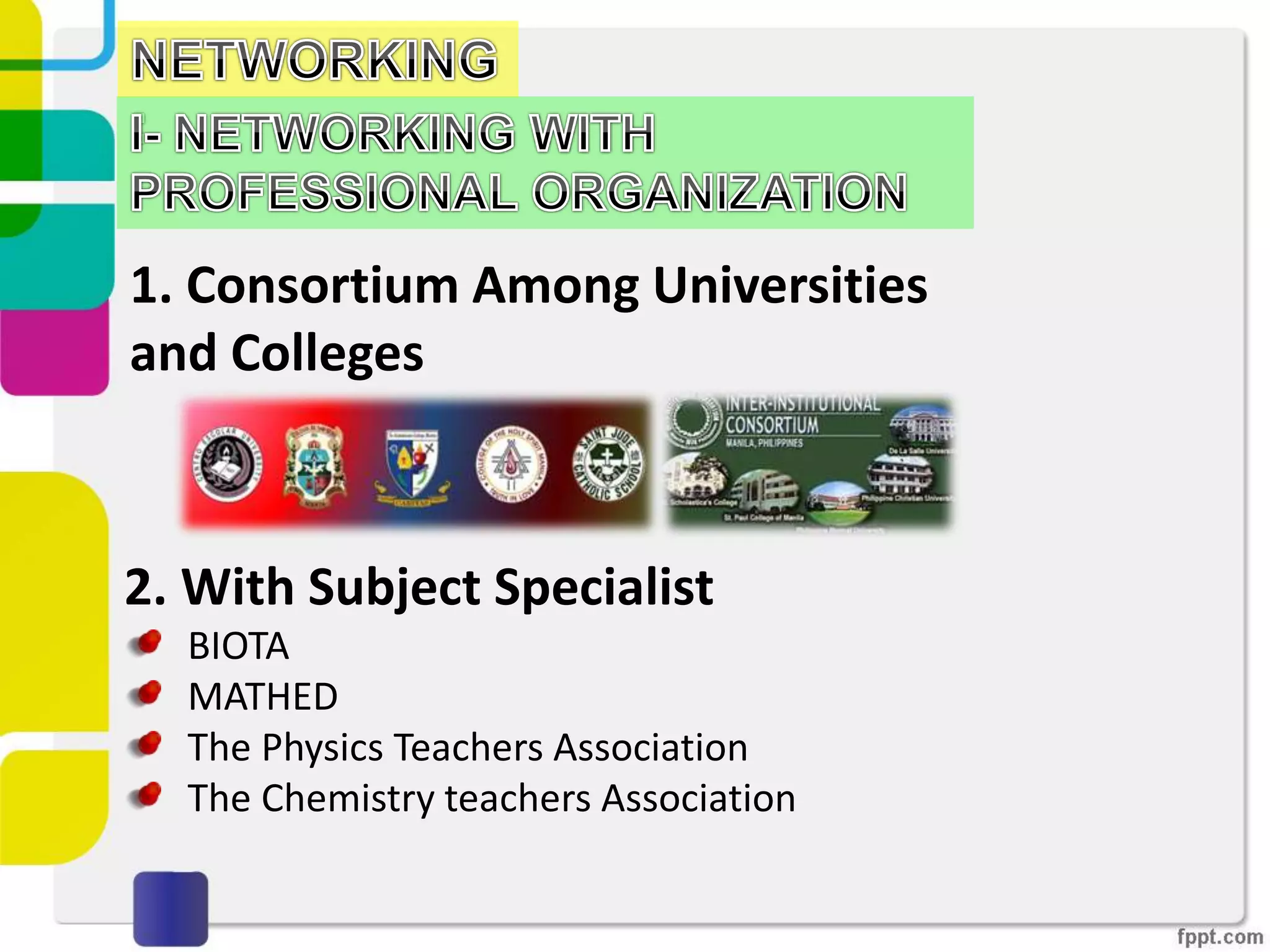 The Teaching Profession - Linkages & Networking with Organizations | PPTX