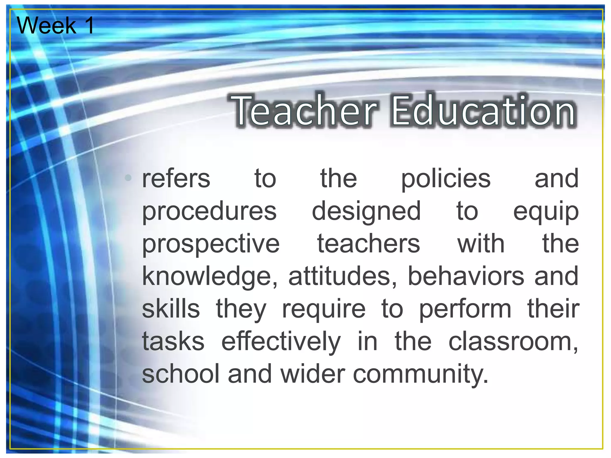 The teaching profession-- | PPT