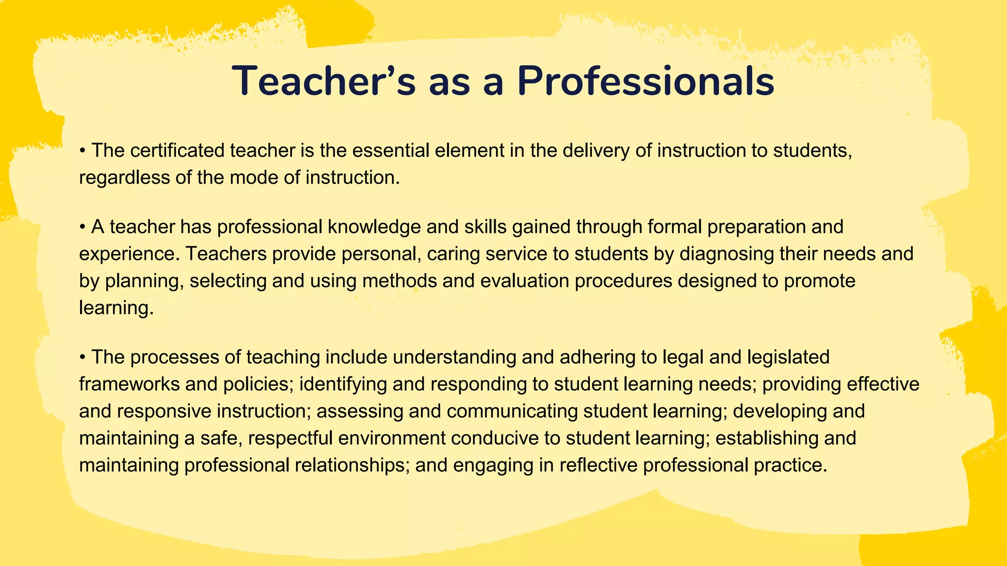 The teaching profession | PPTX