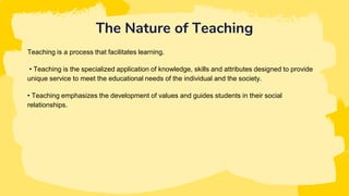 The teaching profession | PPTX