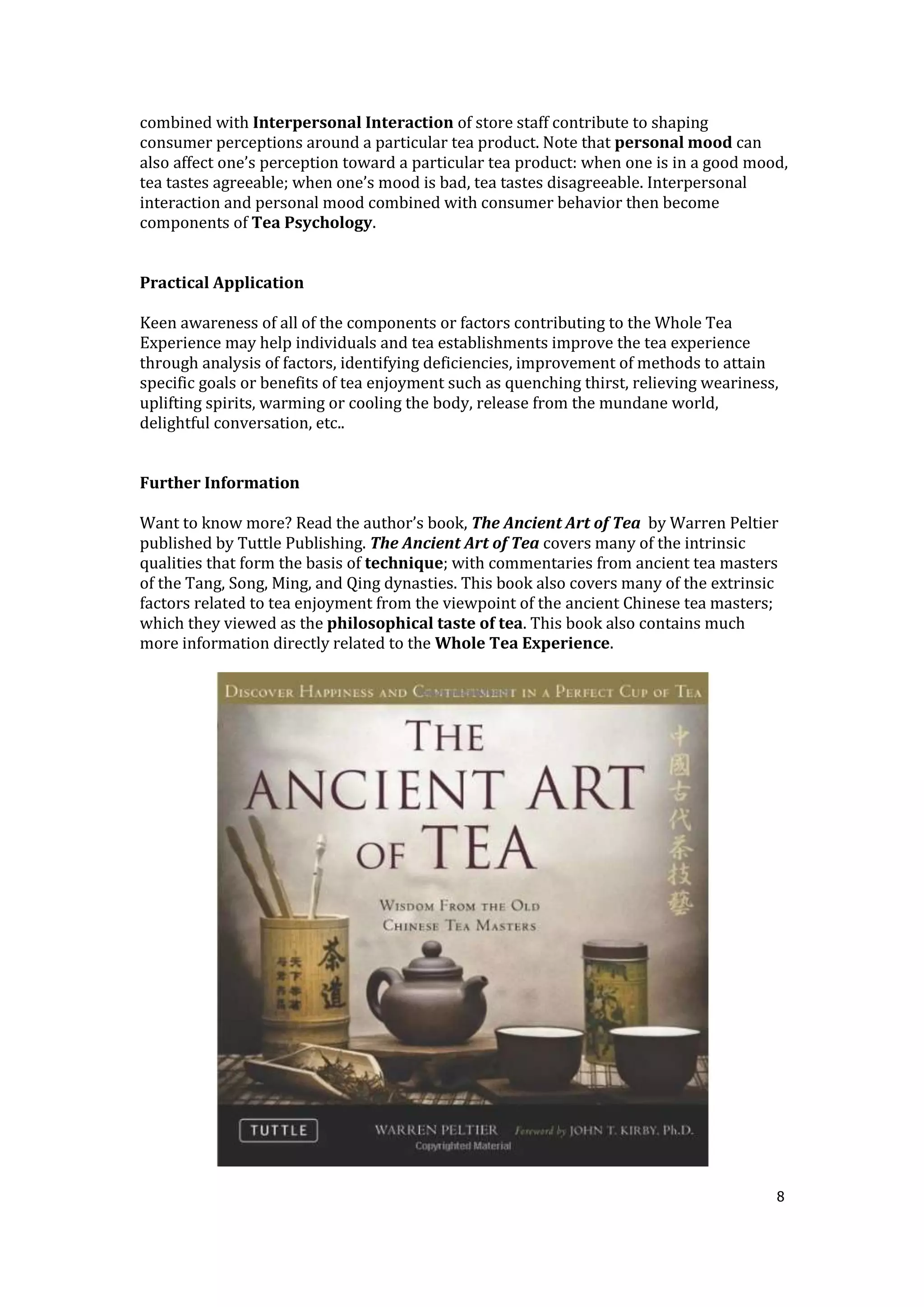 The Tea Experience | DOCX