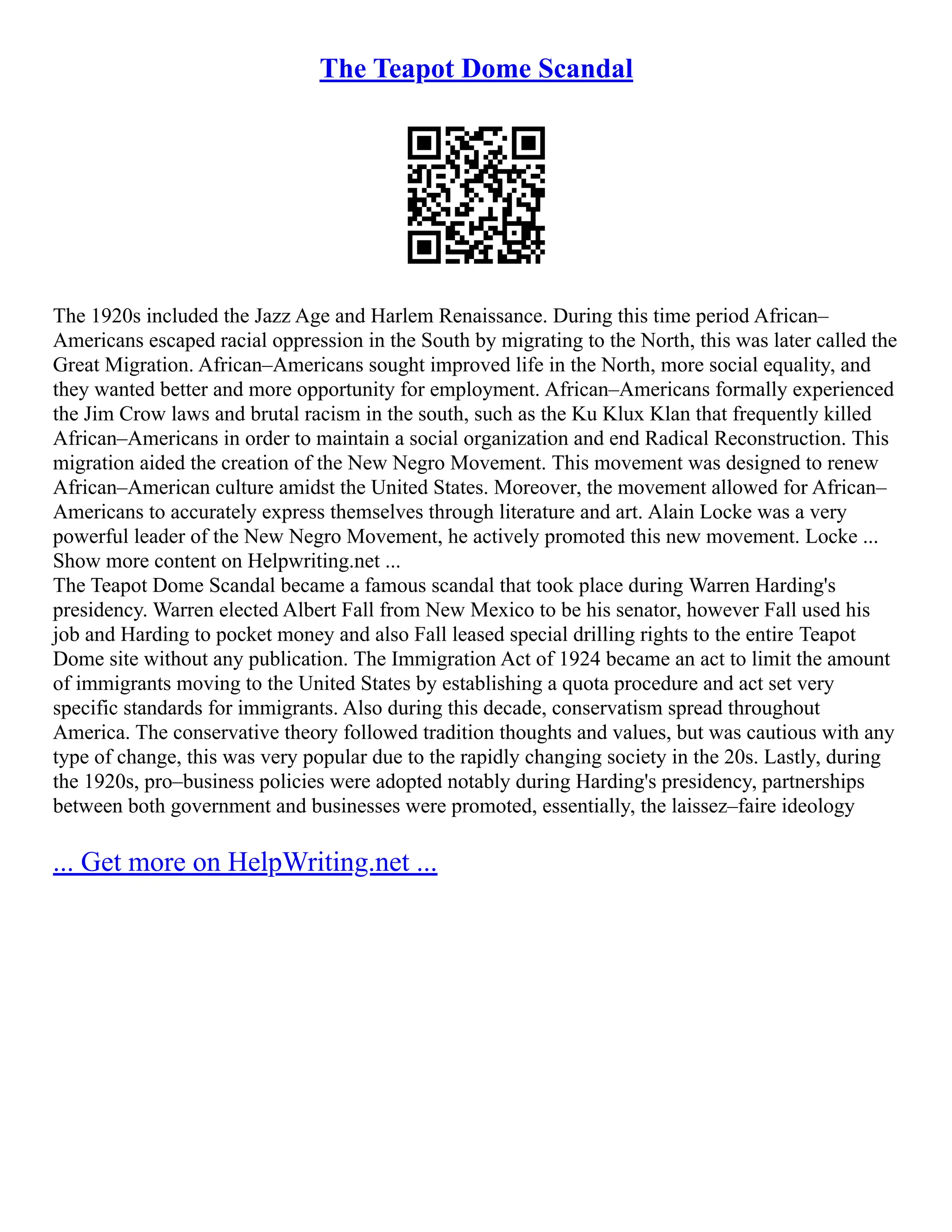 The Teapot Dome Scandal | PDF