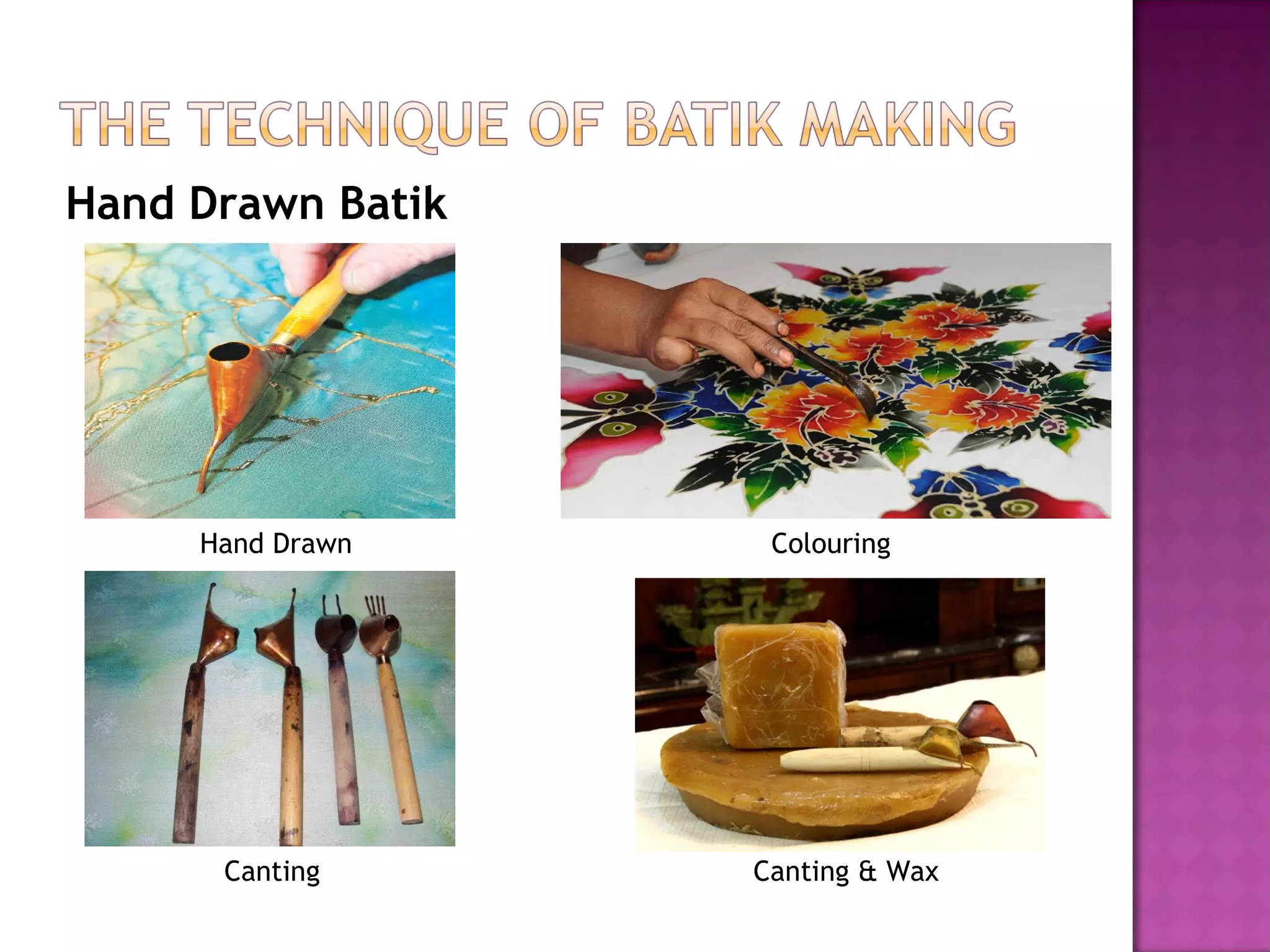 The technique of batik making | PPT