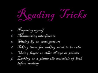 The techniques of reading | PPT | Books and Literature