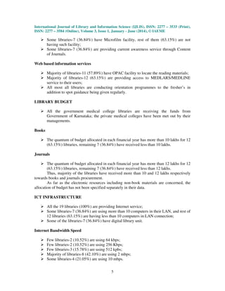 The techniques and methods adopted in the medical college libraries ...