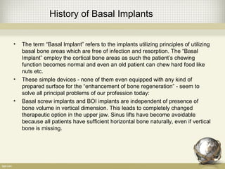 The techniques of basal implants | PPT
