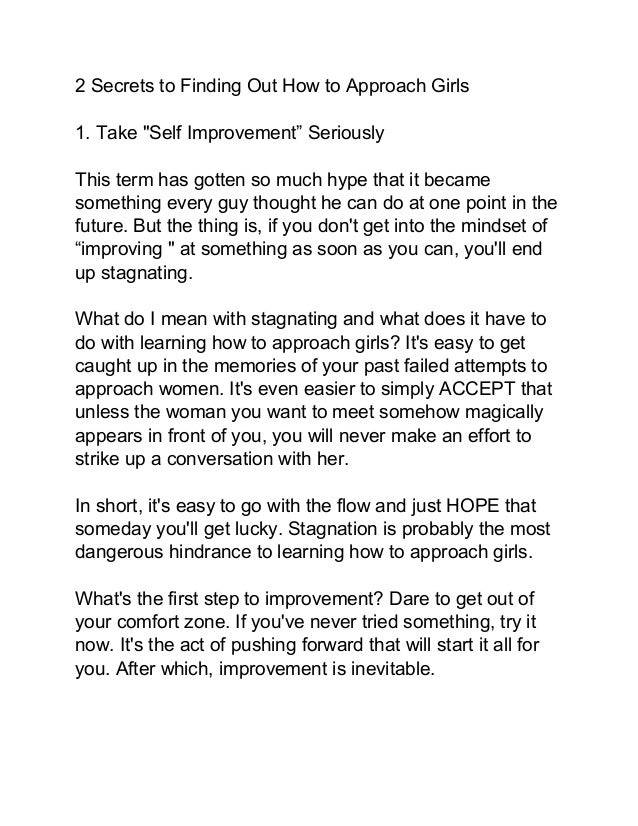 Techniques to mastering how to approach girls