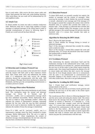 The technique to detect and avoid the denial of service attacks in wireless sensor networks | PDF