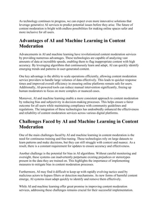 The Technology Behind Content Moderation Services: Advances in AI and ...