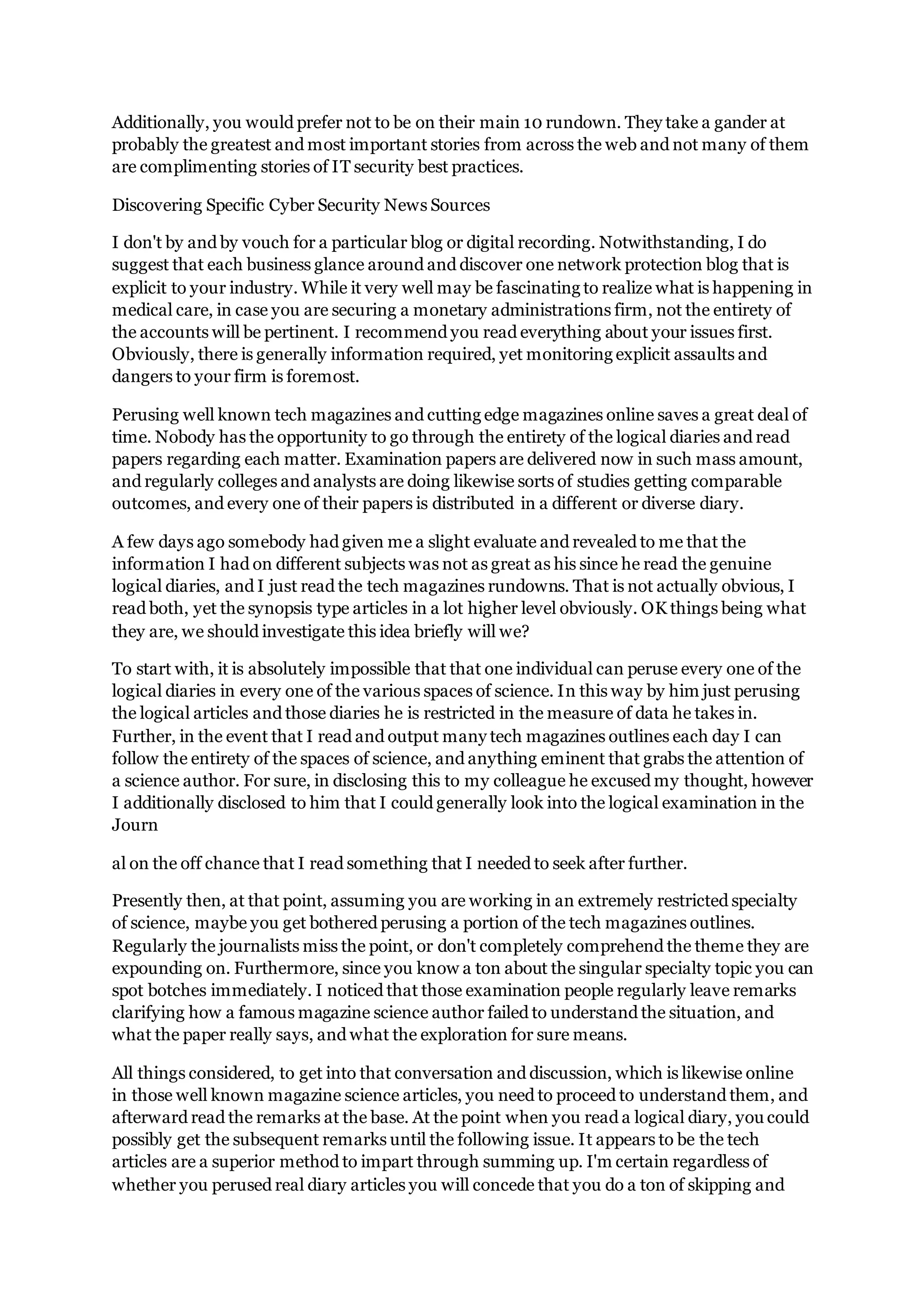 Tech Magazine | DOCX