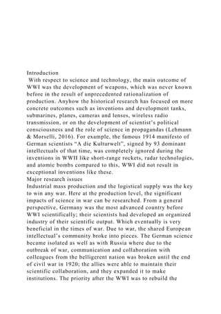 THE TECHONOLOGY AND SCIENCE OF WAR8Research Paper .docx