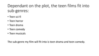 The teen film genre | PPTX