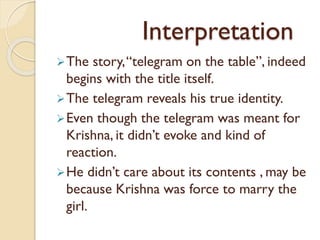 The telegram on the table | PPT