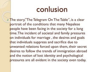 The telegram on the table | PPT