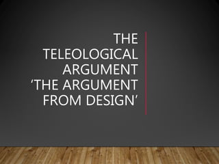 The teleological argument | PPTX