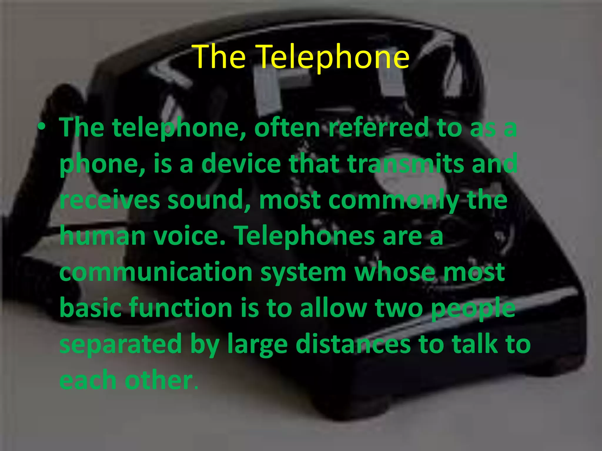 The telephone | PPT