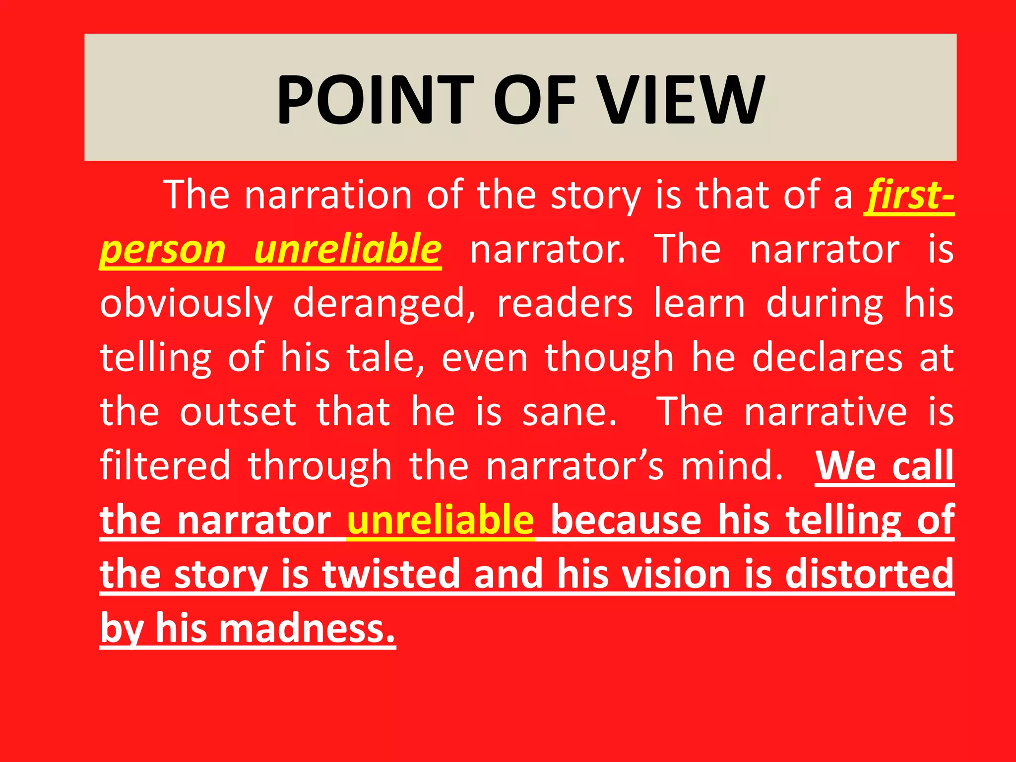 The tell tale heart by Edgar Allan Poe | PPTX