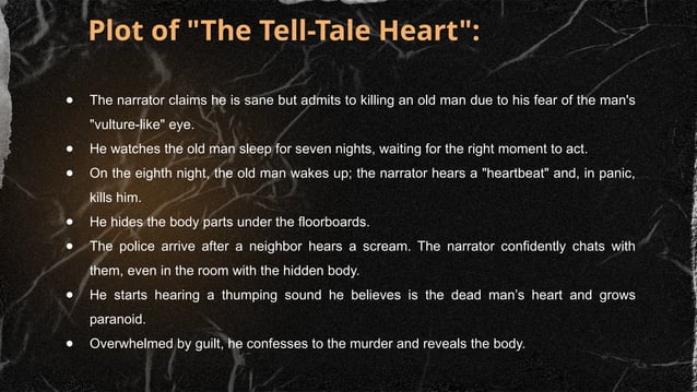 The Tell-Tale Heart by Edgar Allan Poe ( Teacher's Day 2024) | PPTX
