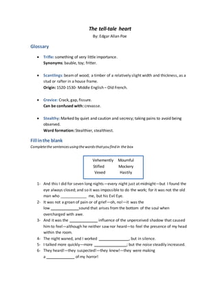 The tell tale heart | DOCX