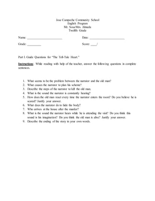 The tell tale heart part 1 | PDF